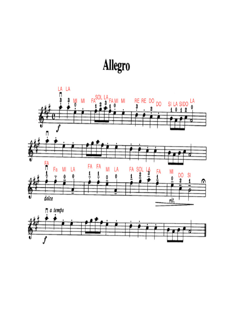 Allegro Notas | PDF