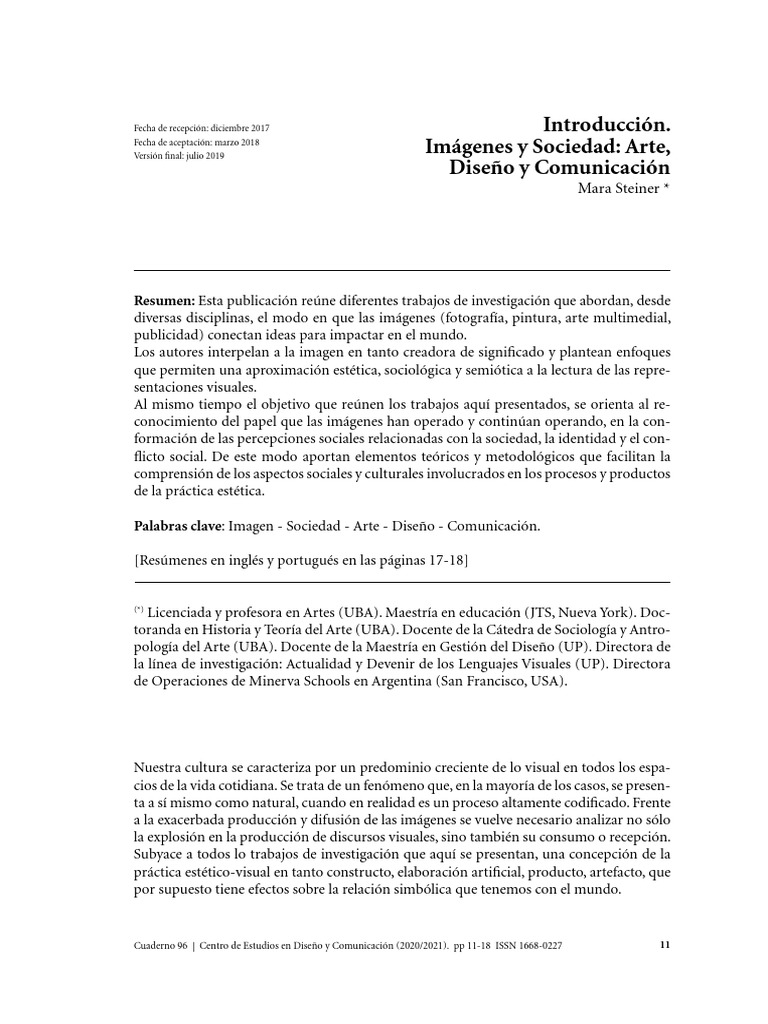 Dialnet-IntroduccionImagenesYSociedadArteDisenoYCo 240403 142107 | PDF | Imagen | Diseño