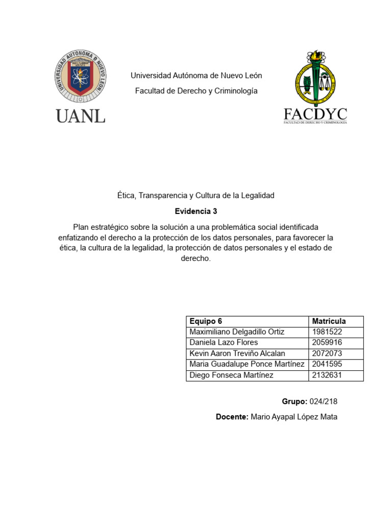 Equipo6 Ev3 Etcl | PDF | Privacidad