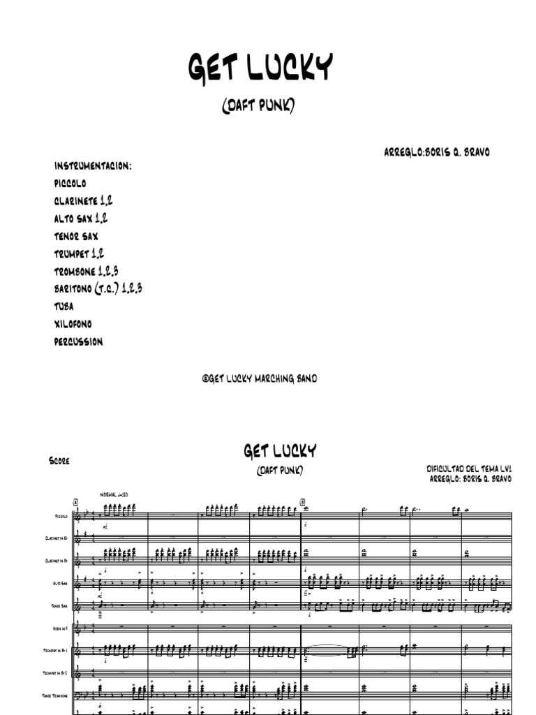Get Lucky Full Score | PDF