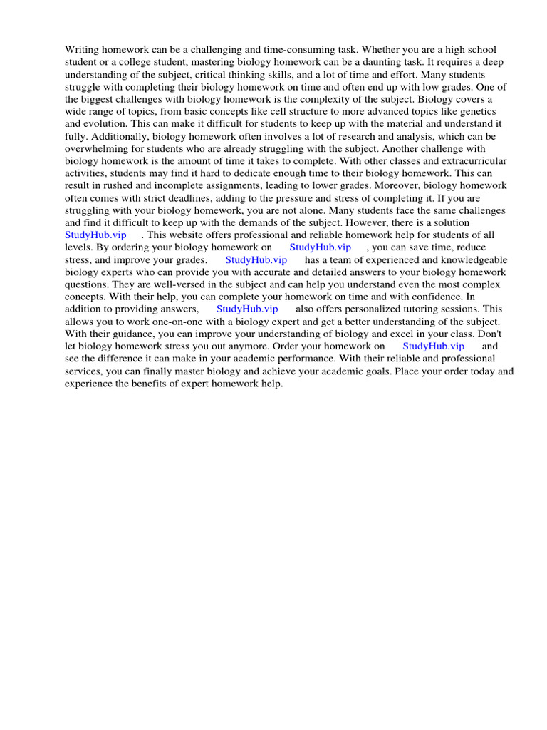 Answers To Mastering Biology Homework | PDF | Dna | Biology