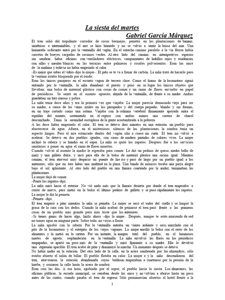 La Siesta de Los Martes | PDF