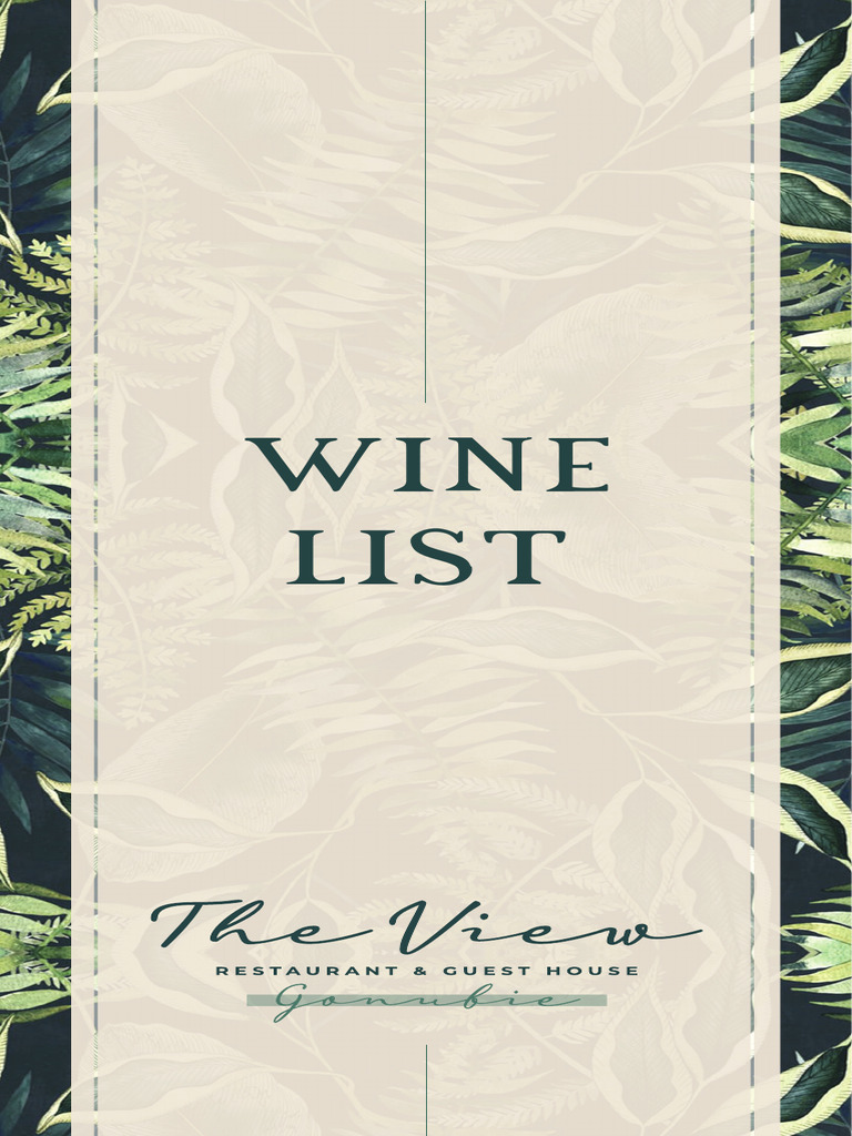 The View Wine List | PDF | Aroma Of Wine | Wine