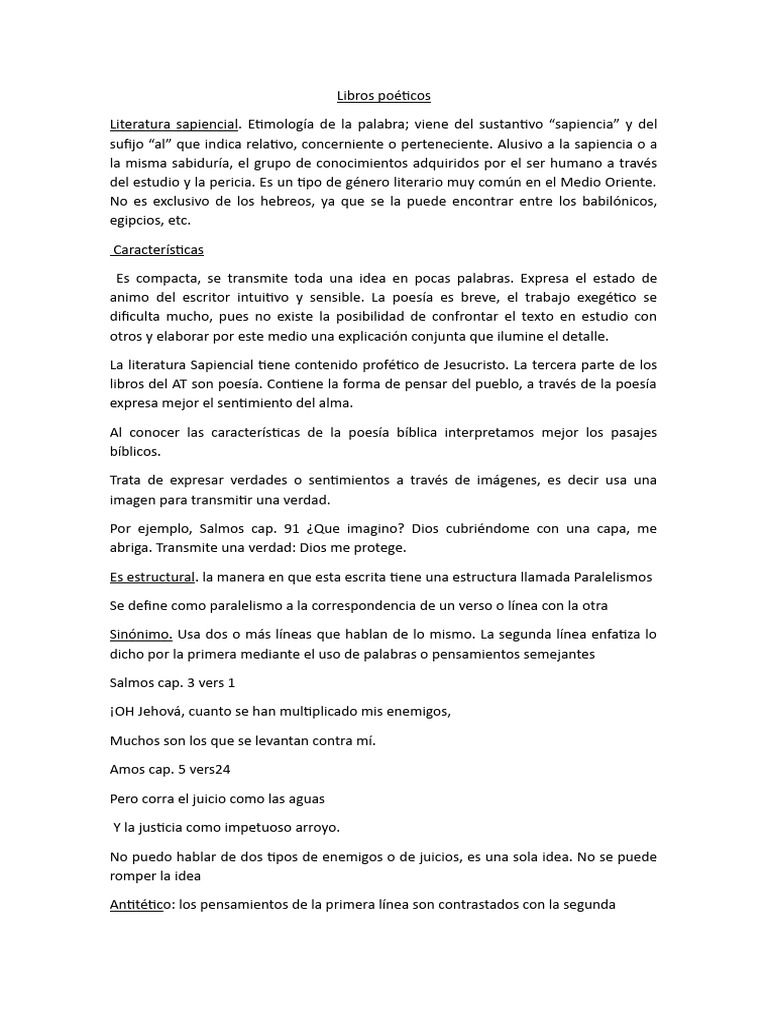 Libros Poéticos 1 | PDF | Poesía | Libro de proverbios