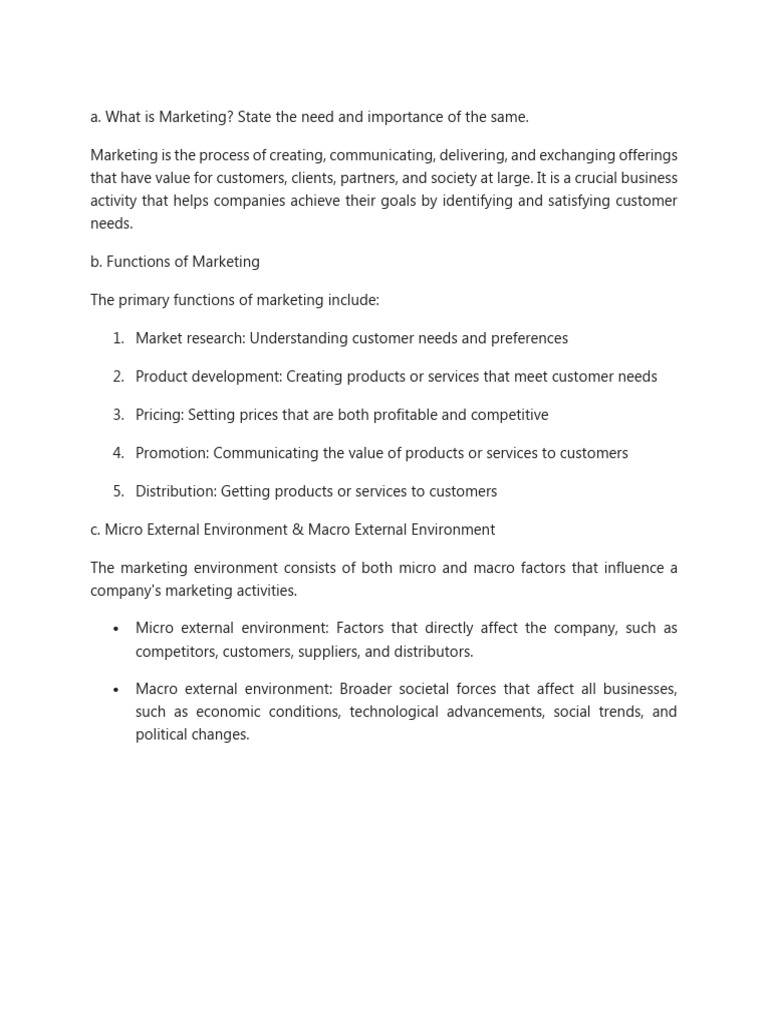 Marketing Management Notes | PDF | Pricing | Swot Analysis