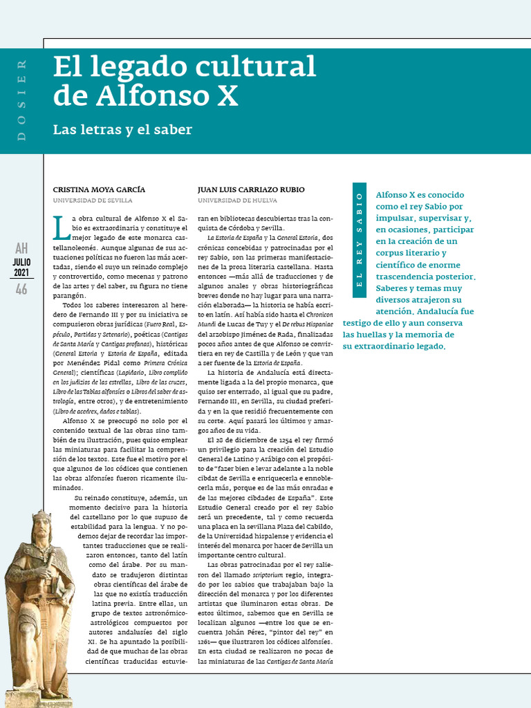 Legado cultural de Alfonso X el Sabio | PDF | Sevilla