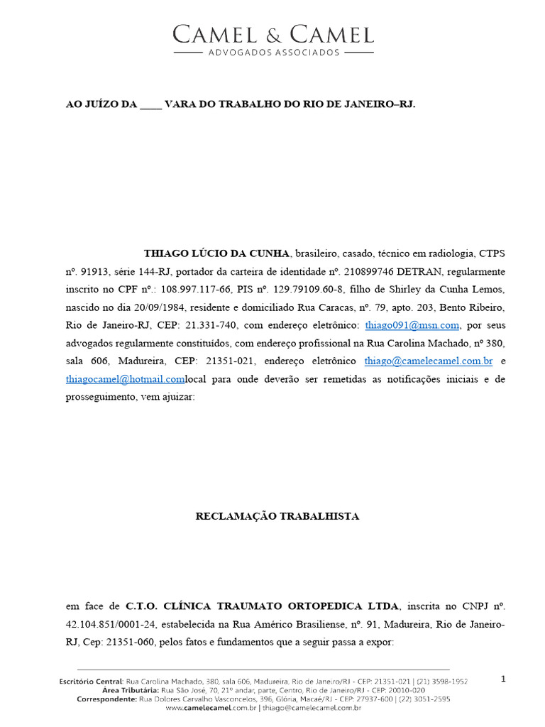 Modelo 02 | PDF | Hora extra | Salário