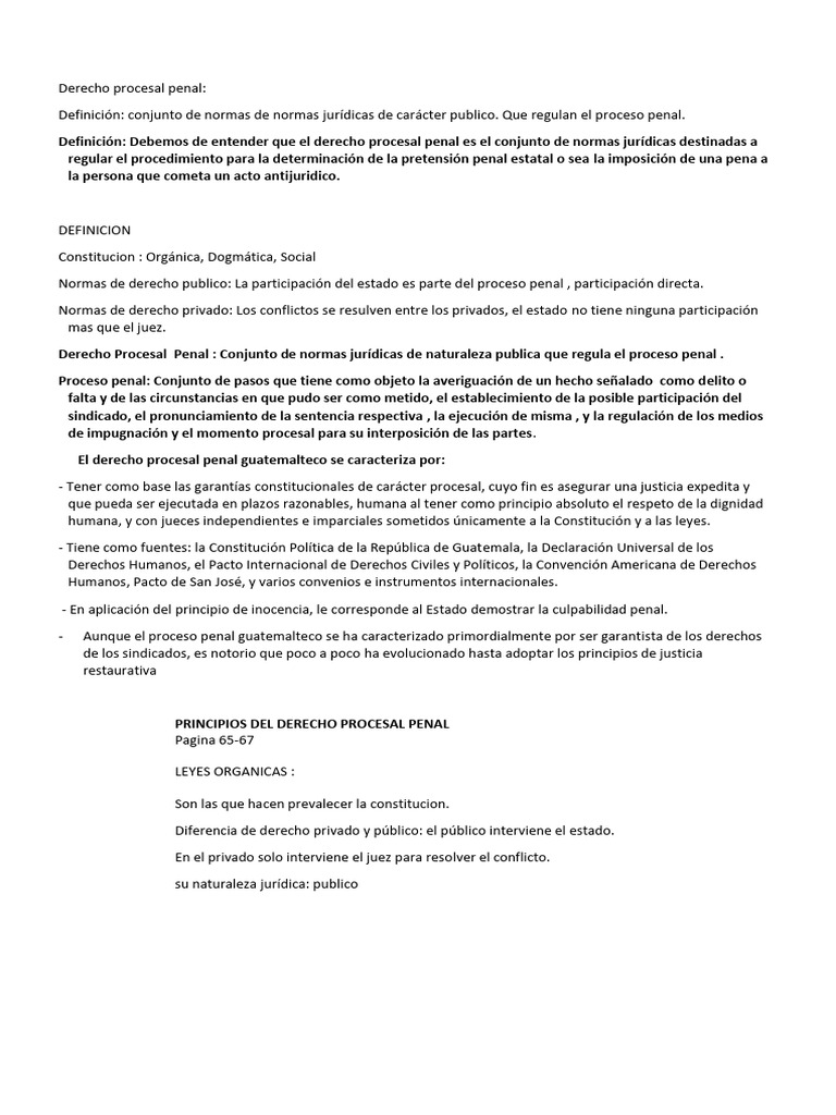 Derecho Procesal Penal Parcial Ii | PDF | Derecho penal | Ley procesal