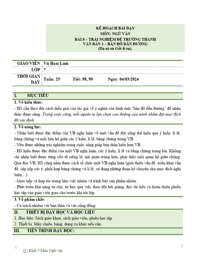 VB1 Bản Đồ Dẫn Đường | PDF