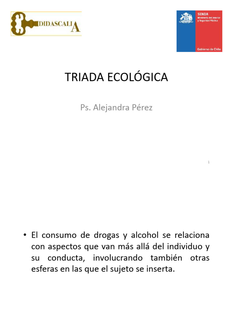 Triada Ecológica (1) | PDF | La dependencia de sustancias | Comportamiento