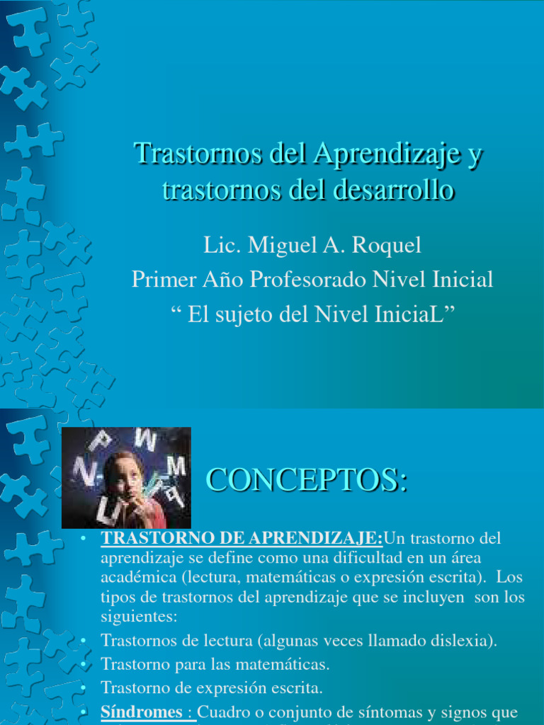 Trastornos Del Aprendizaje y Trastornos Del Desarrollo | PDF | Desorden hiperactivo y deficit de ...