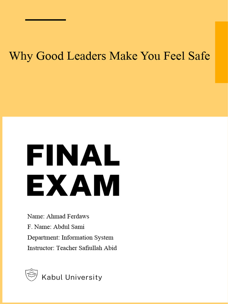 Exam Cover Page Design Template | PDF