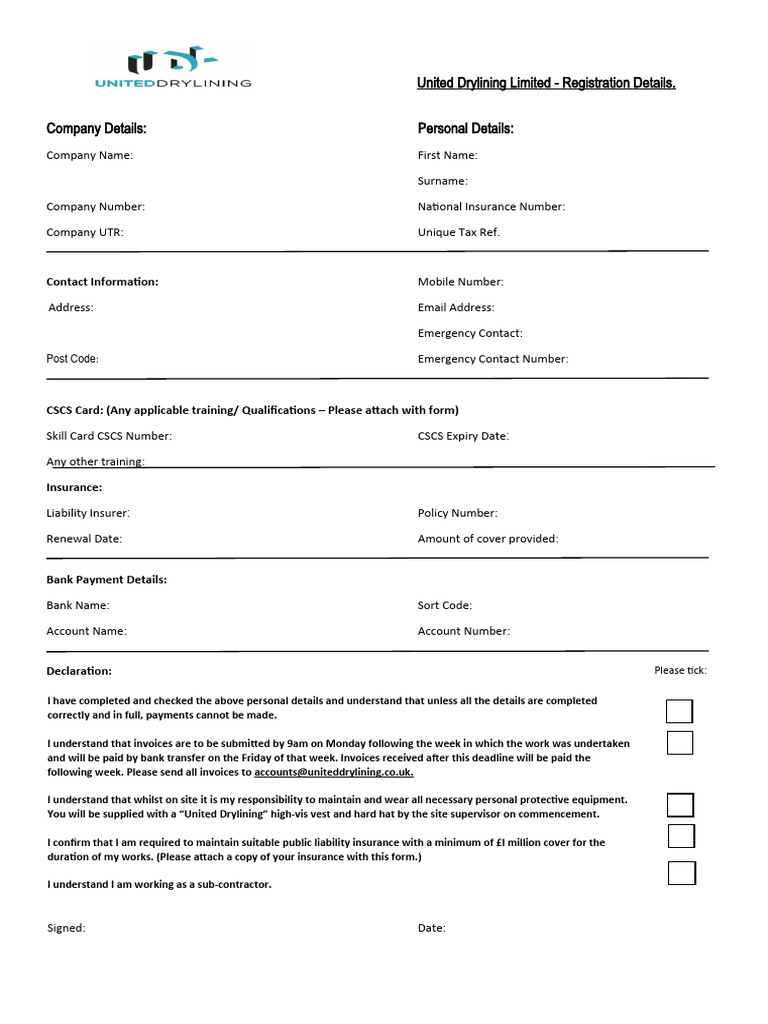 Registration Form 2 | Download Free PDF | Insurance | Invoice