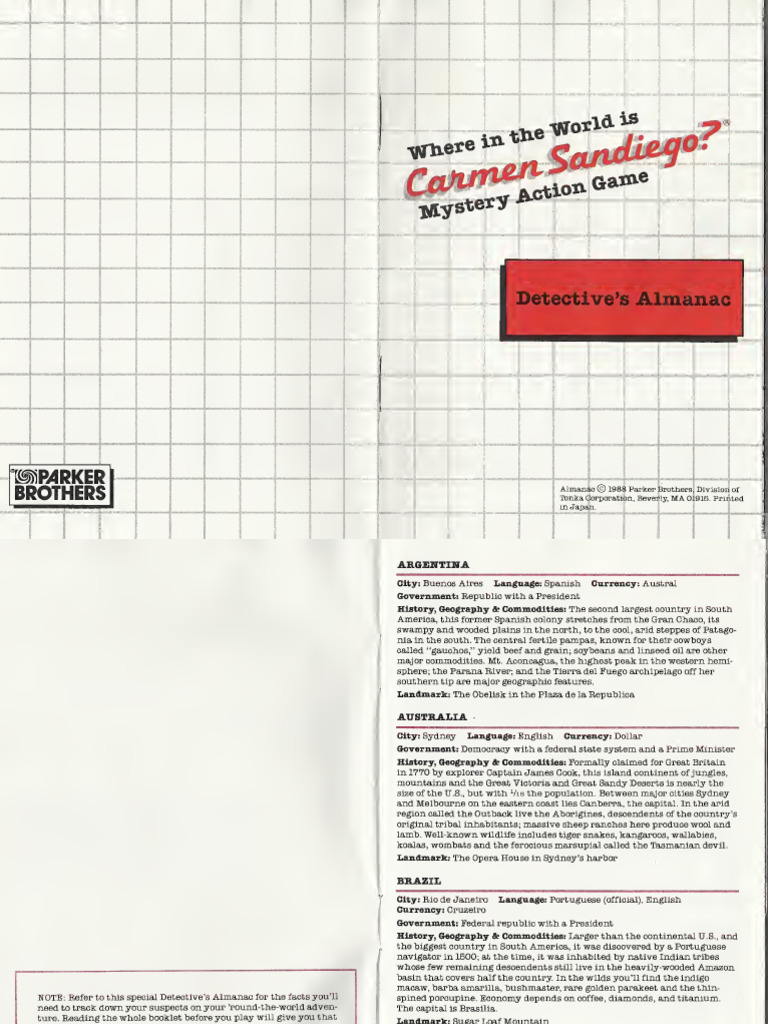 Where_In_The_World_Is_Carmen_Sandiego_Almanac_1988_U | PDF | Thailand ...