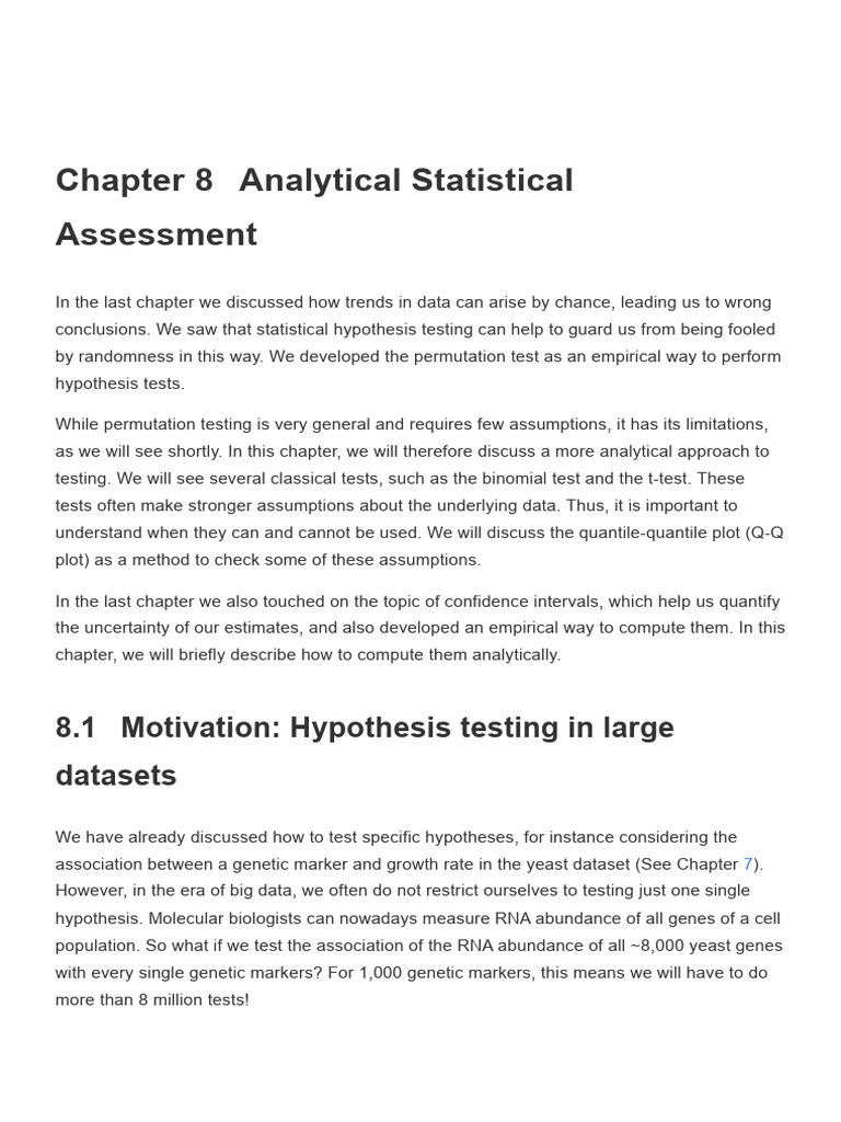 Chapter 8 Analytical Statistical Assessment - Data Analysis and Visualization in R (IN2339 ...