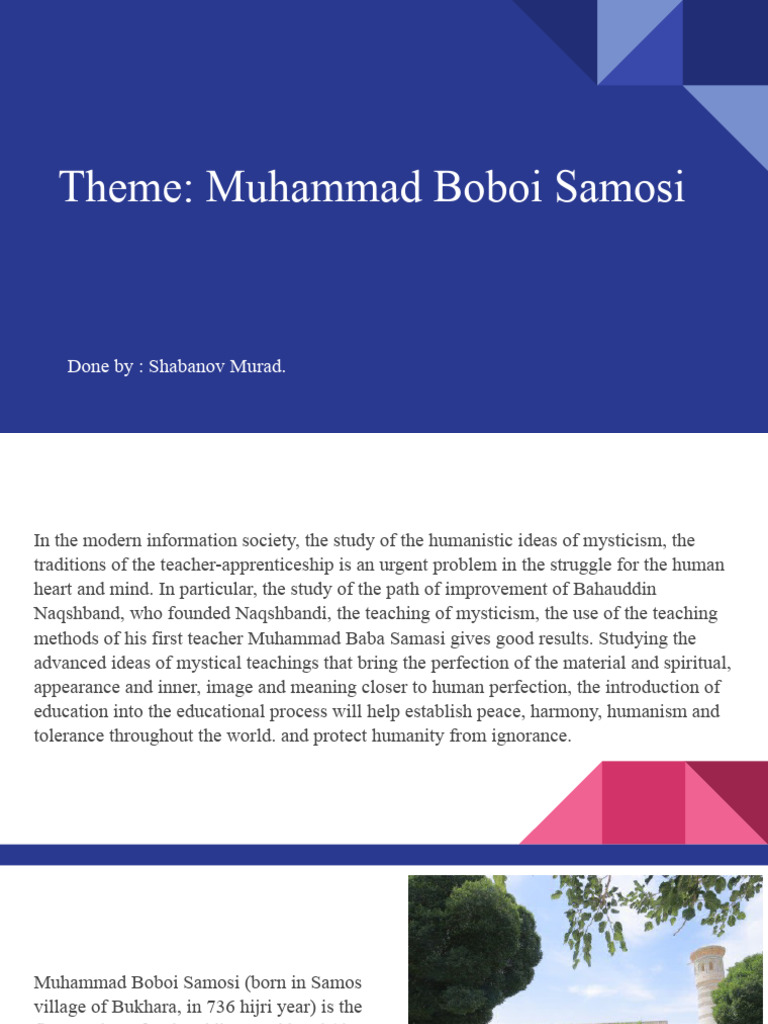 Muhammad Boboi Samosi | PDF | Sufism | Islamic Branches