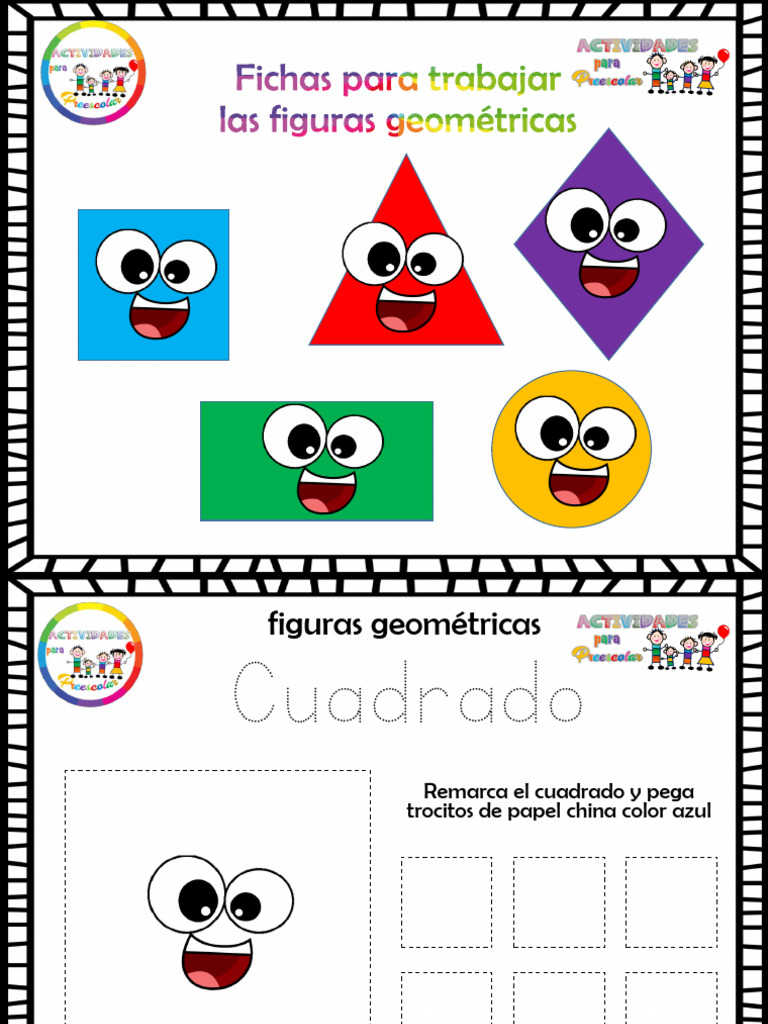 Actividades de Figuras Geométricas para Preescolar | PDF | Hogar ...