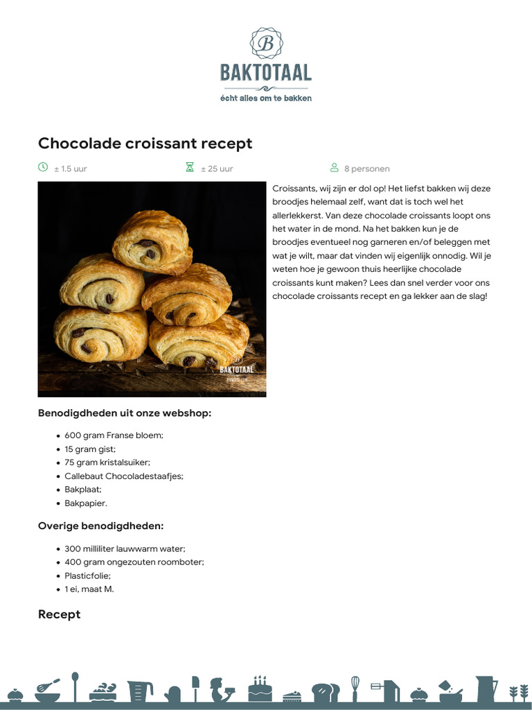 Recept Chocolade Croissant Recept | PDF
