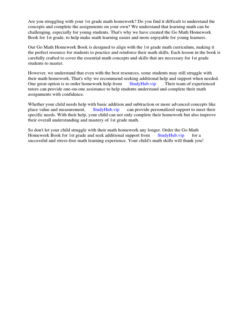 1st Grade Math Help for Parents | PDF | E Bay | Homework