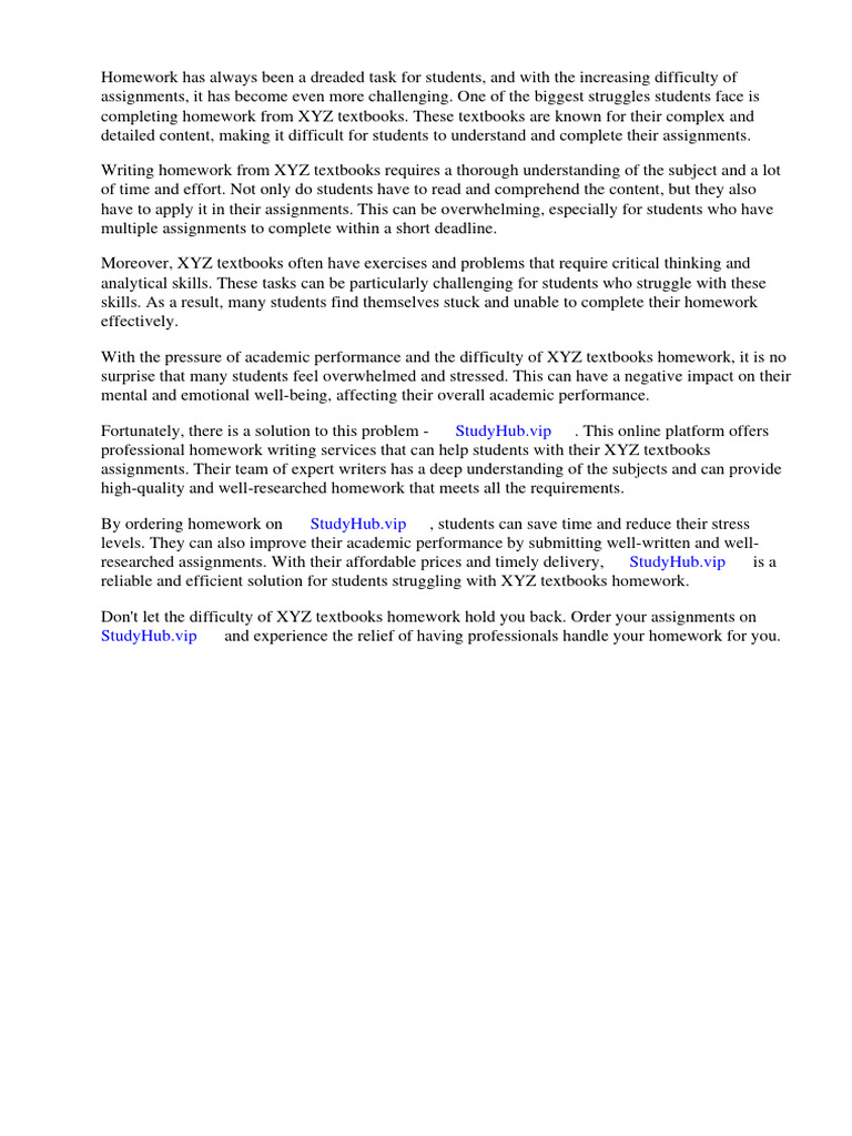 Xyz Textbooks Homework | Download Free PDF | Textbook | Homework