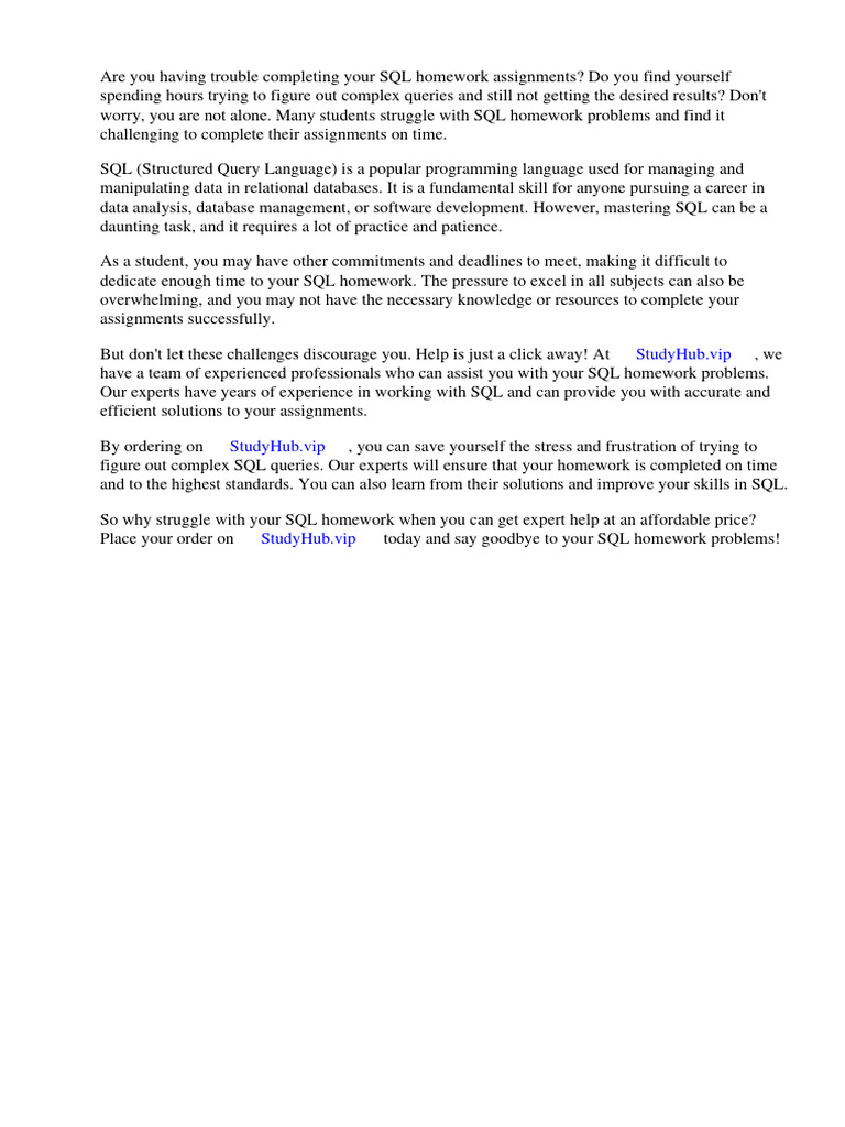 Sql Homework Problems Pdf Databases Sql 