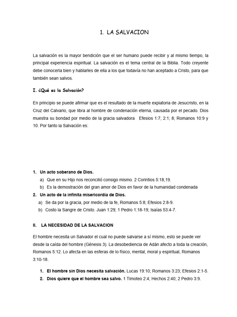 La Salvacion | PDF | Salvación | Cristo (título)