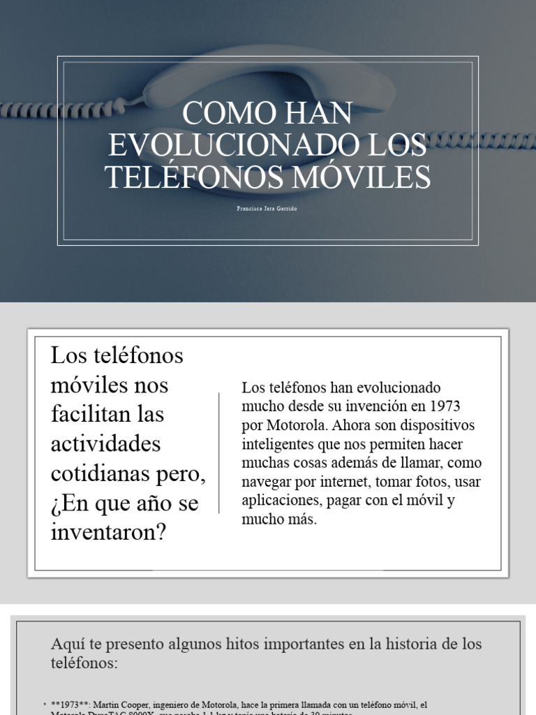 disertación:¿COMO HAN EVOLUCIONADO LOS TELÉFONOS? | PDF | Negocios