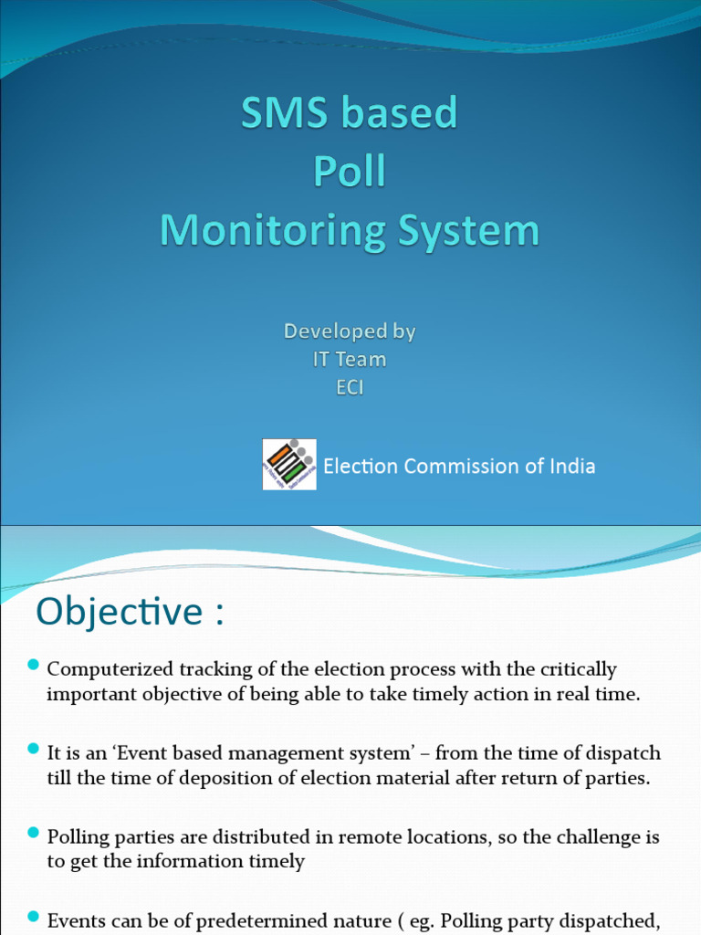Poll Day Monitoring System | Download Free PDF | Service Industries ...