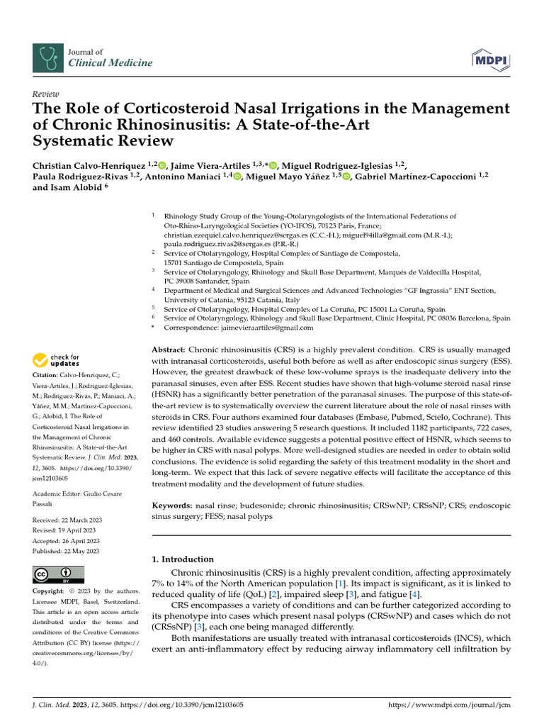 jcm-12-03605-v2 | PDF | Inflammation | Randomized Controlled Trial