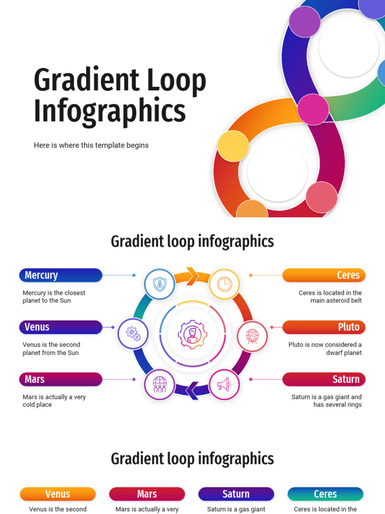 Gradient Loop Infographics by Slidesgo | PDF | Planets | Solar System
