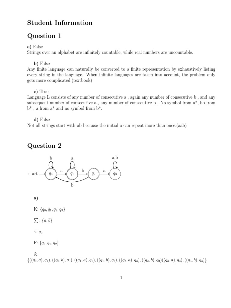 formal_hw1 | PDF | String (Computer Science) | Formalism (Deductive)