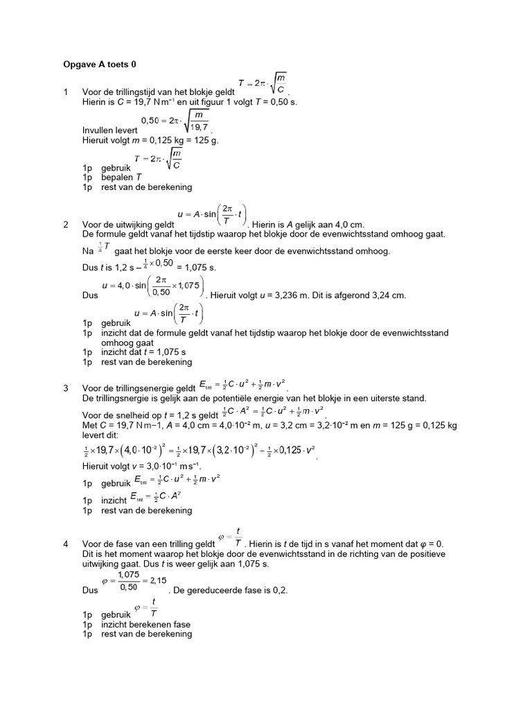 Uitwerkingen Oefentoets v5 T2 | PDF