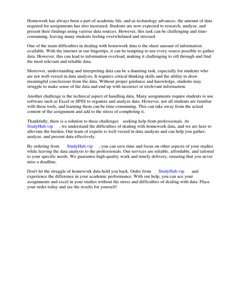 Homework Data | Download Free PDF | Homework | Data