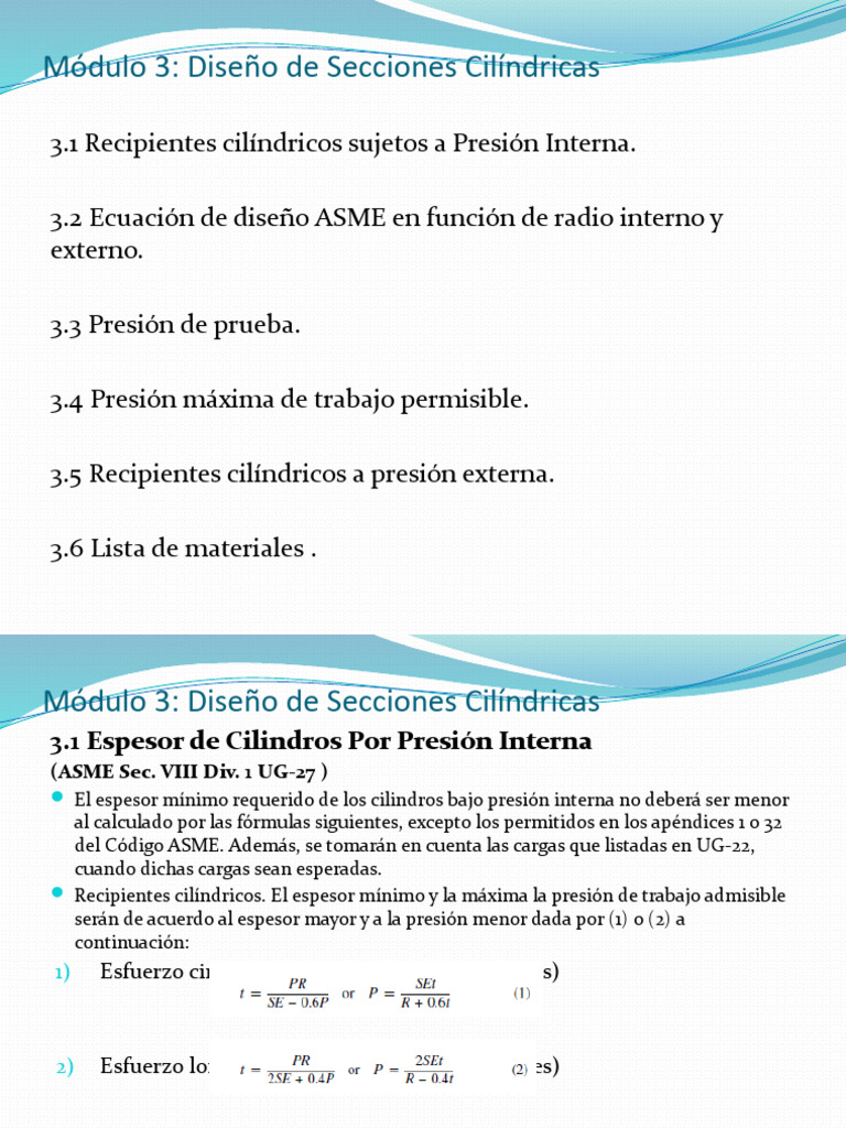 Modulo 3 Diseno de Secciones Cilindricas | PDF