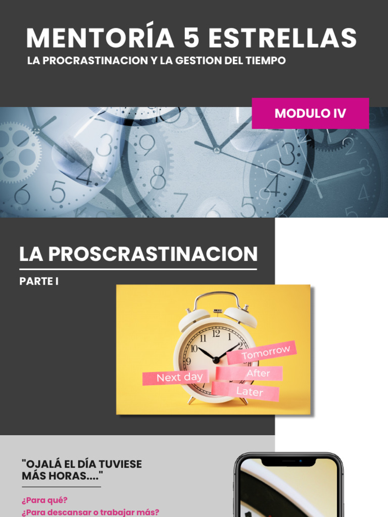 M5E, Módulo 5 Procrastinación | PDF | Dilación | Habilidades profesionales