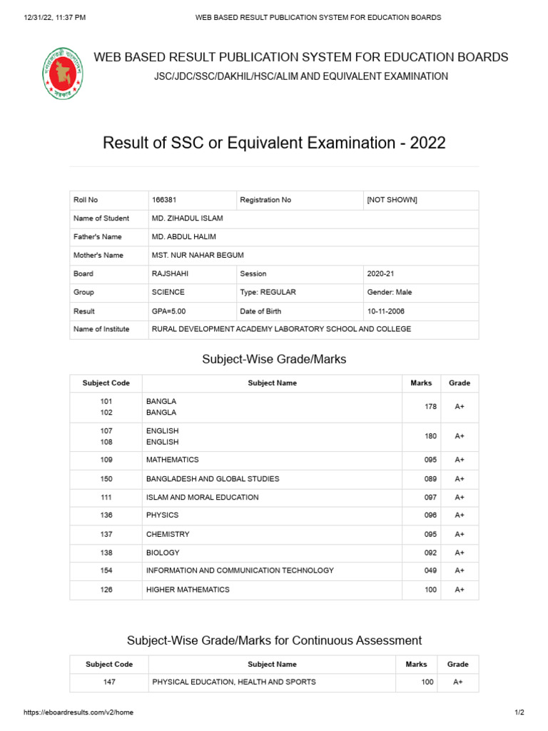 Web Based Result Publication System For Education Boards | PDF ...