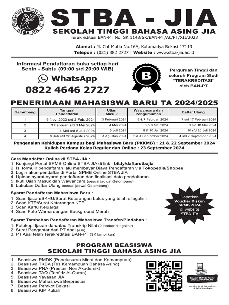 Biaya Stba Jia 2024a | PDF