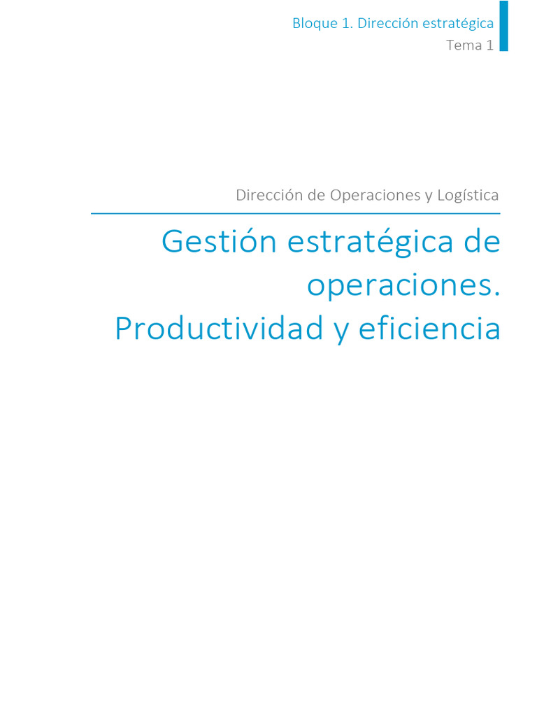 Tema 1 | PDF | Lean Manufacturing | Logística