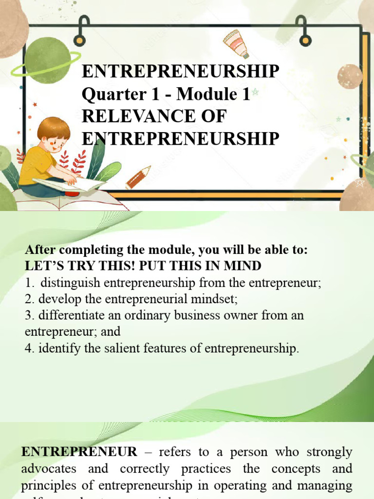 Entrep - Module-1 3 | PDF | Entrepreneurship | Economies Entrep - Module-1 3 | PDF | Entrepreneurship | Economies