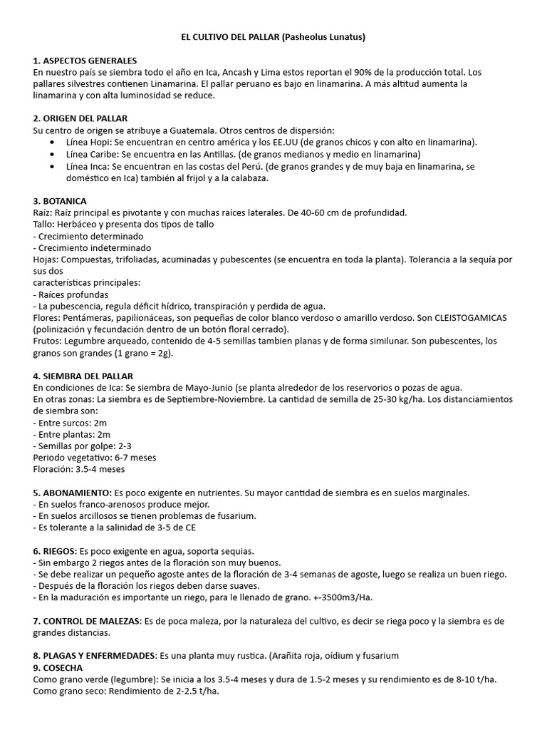 Pallar | PDF | Plantas | Botánica