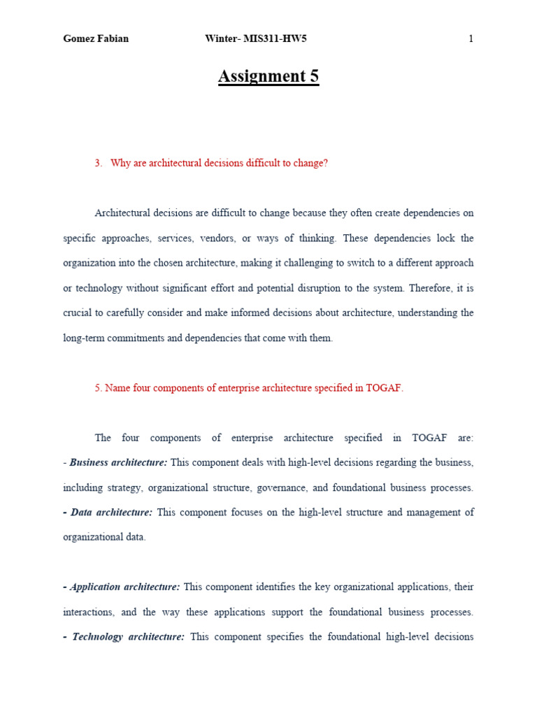 MIS 311 - Assignment 5 | PDF | Cloud Computing | Usability