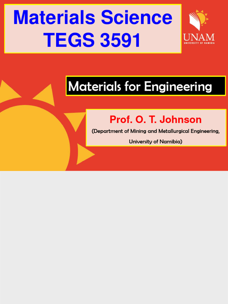 Lecture 01_Materials for Engineering_2019-1 | PDF | Materials Science ...