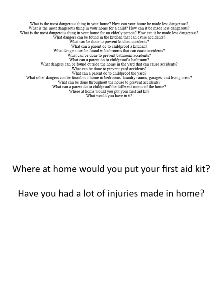 Accidents at Home | PDF