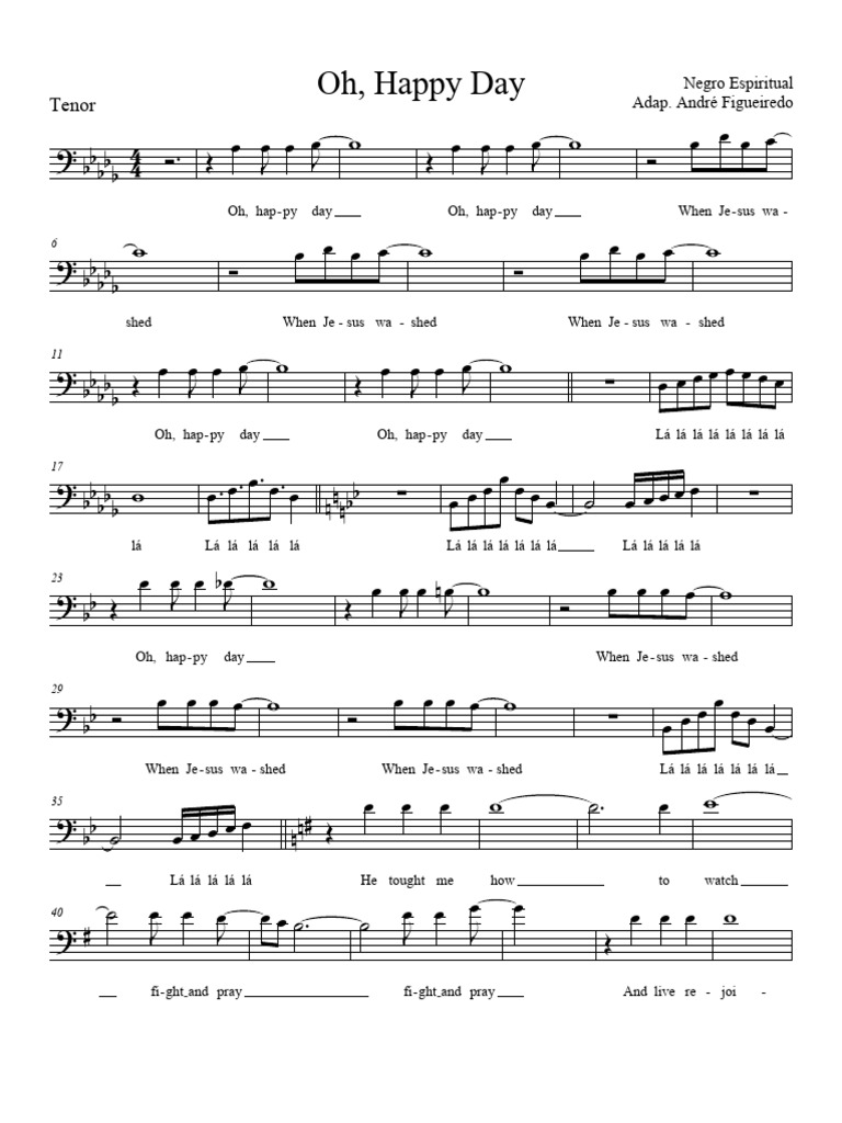 Oh Happy Day Lyrics and Adaptation | PDF