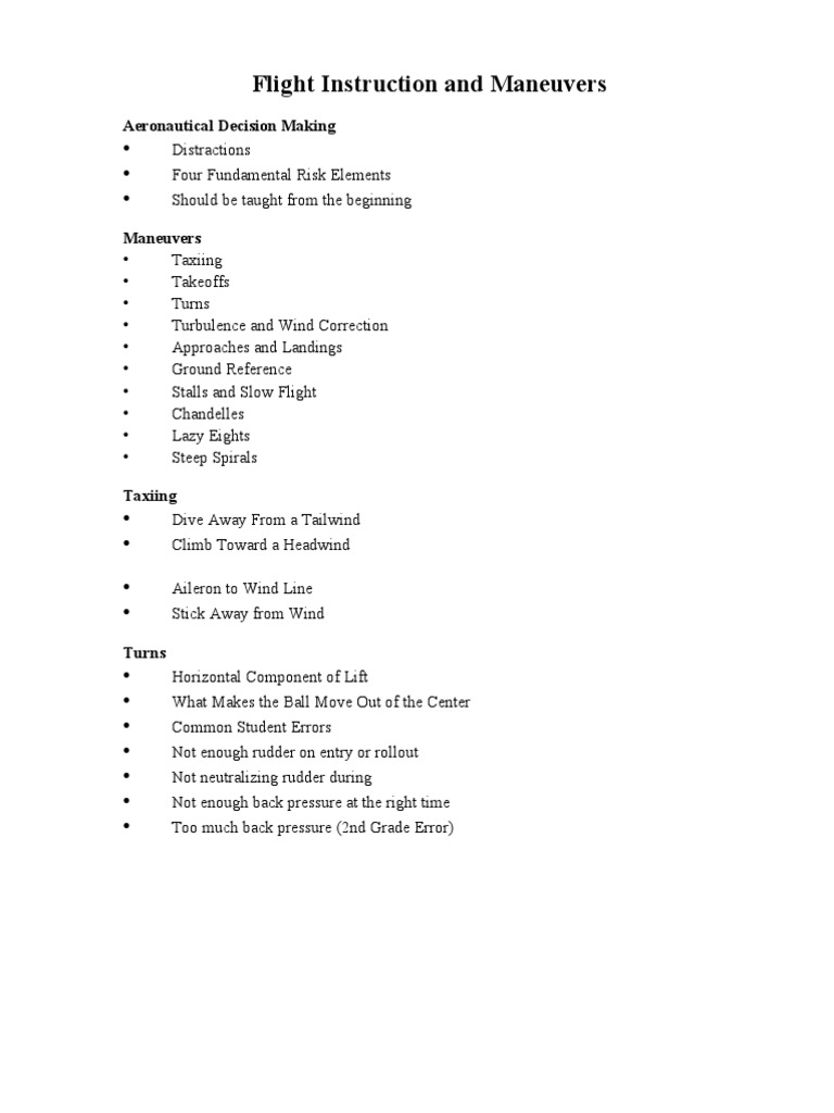 Flight Maneuvers and Ground Reference Maneuvers: A Guide to Teaching ...