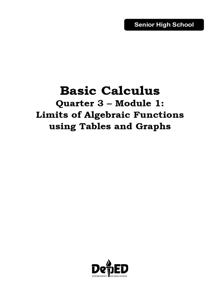 basiccalculus_q3_mod1_limitsofalgebraic-expressions | PDF | Function (Mathematics) | Limit ...