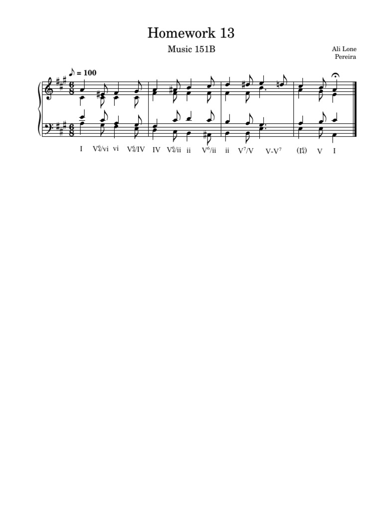 Music 151b Homework 13 Guide Pdf