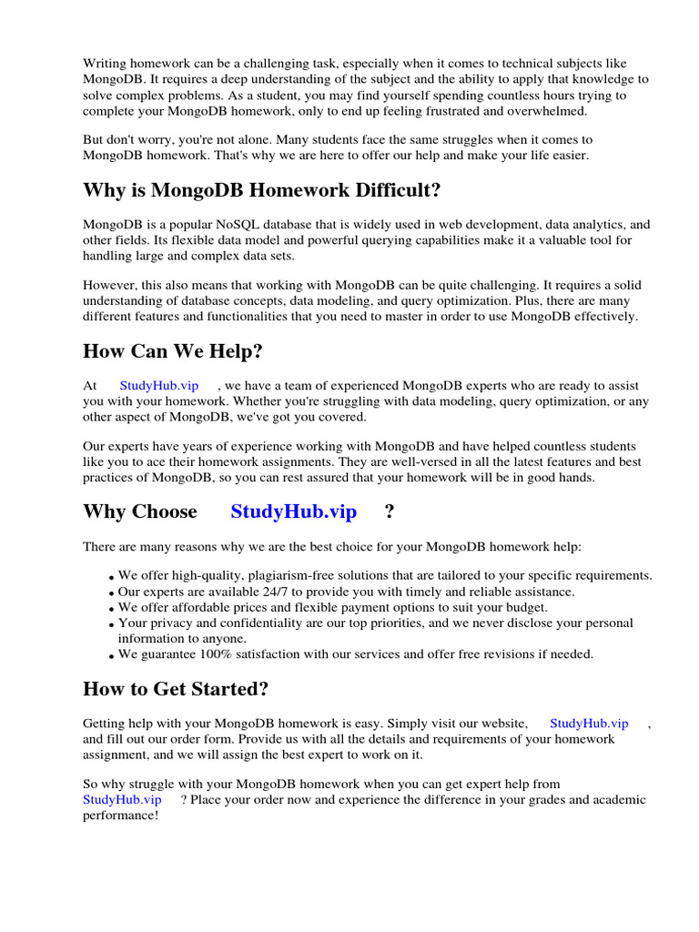 Mongodb Homework 5.4 Answer | PDF | Databases | No Sql