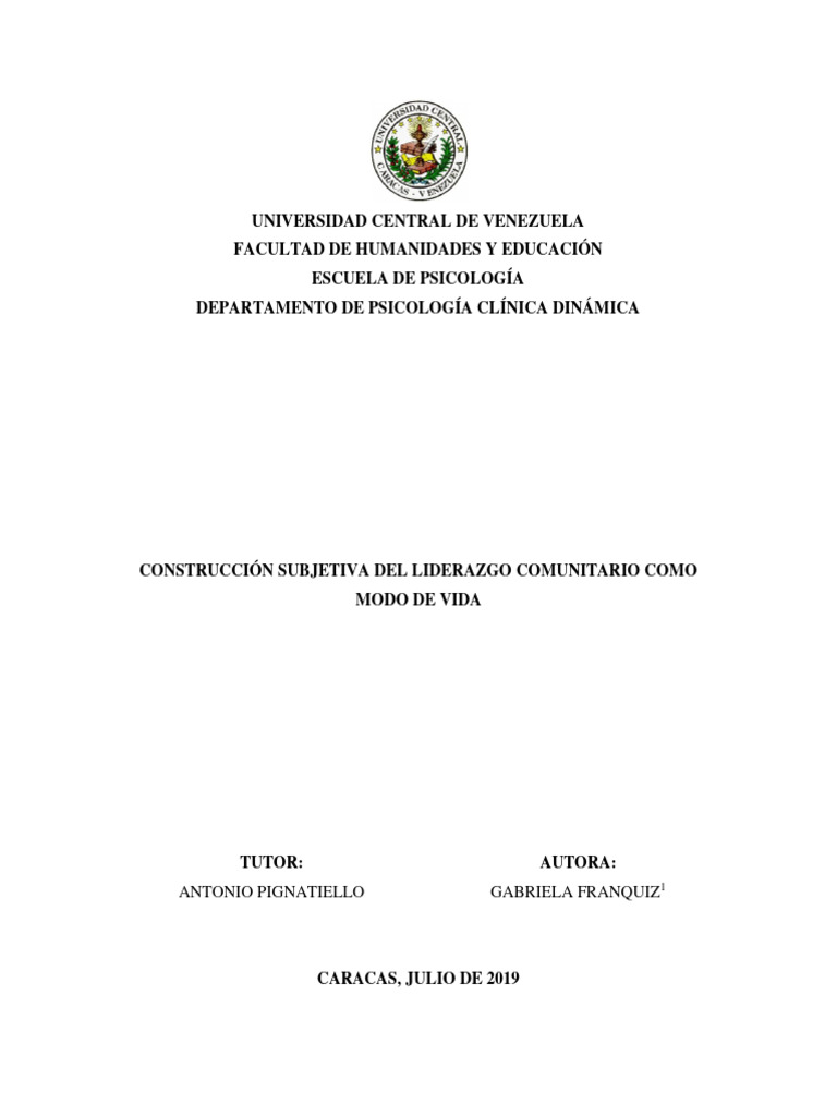 GABY TDG FINAL | PDF | Mente inconsciente | Liderazgo