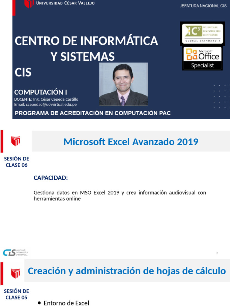 C1-T5 - GUIA RESUMEN - Creación y Administración de Hojas de Cálculo - Tagged | PDF | Microsoft ...